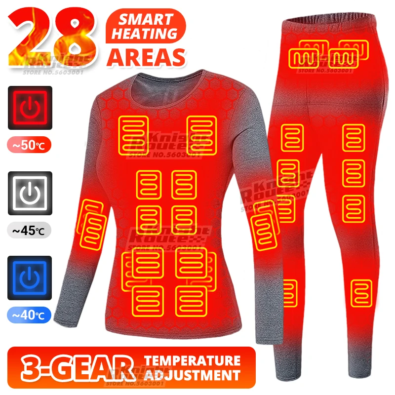 28Area-Heated-Clothes-Heating-Thermal-Underwear-Suit-Heated-Underwear ...