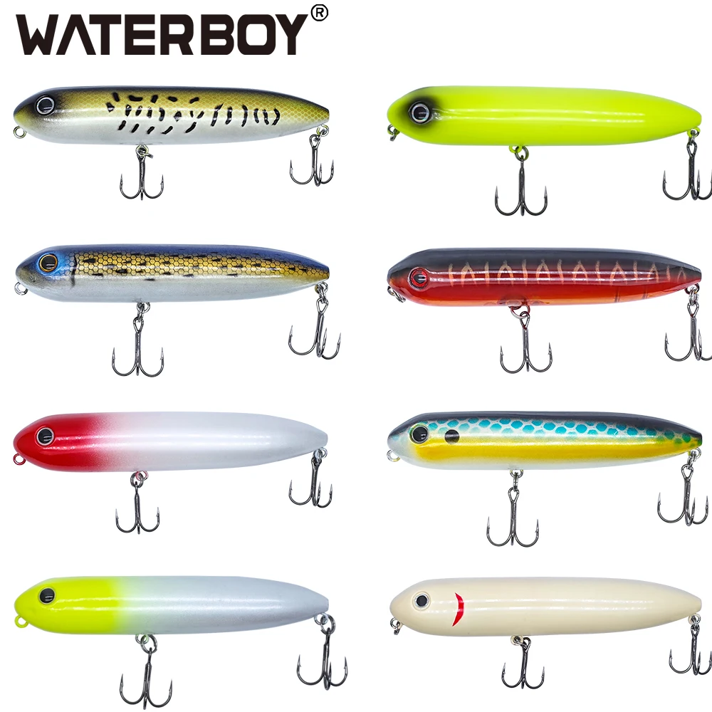 Doggy Walk Pencil Fishing Lure 11cm 13cm Long Casting Popper Splashing ...