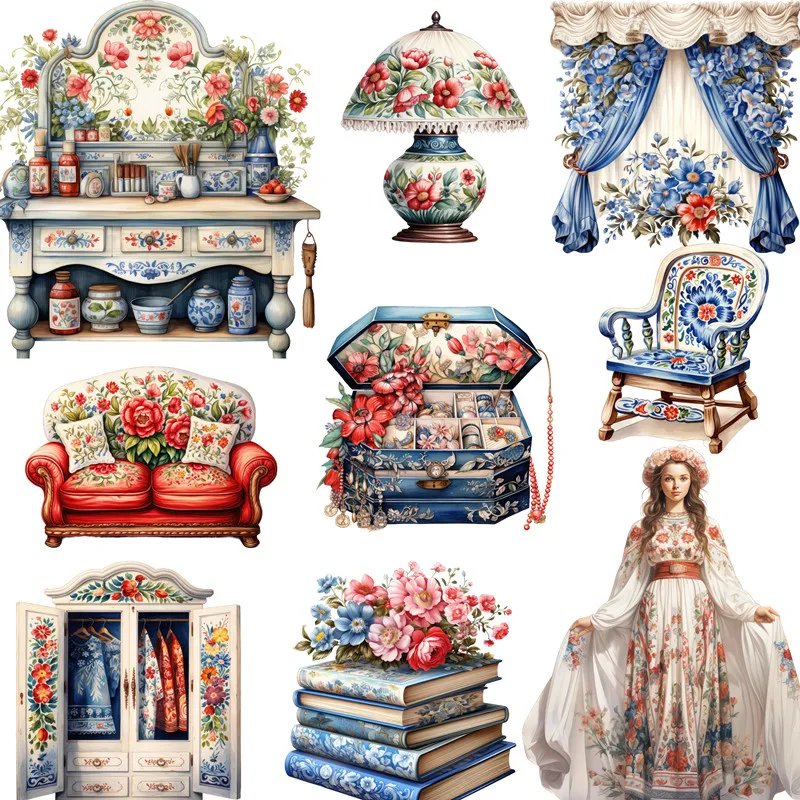 20Pcs-Pack-Ethnic-Style-Sticker-DIY-Craft-Scrapbooking-Album-Junk ...