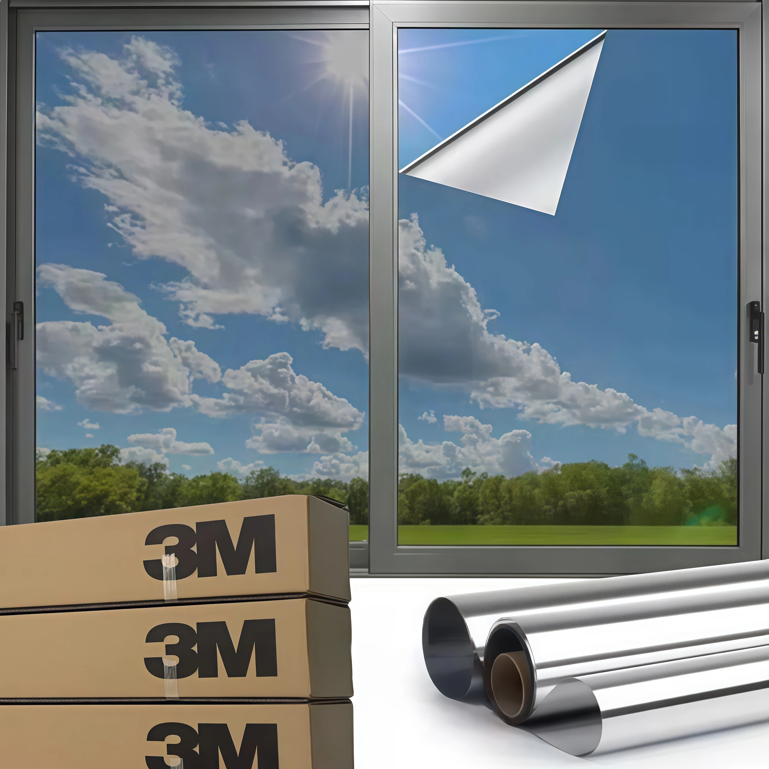 3M Solar Control Window Film for Architectural Glass One Way Mirror ...