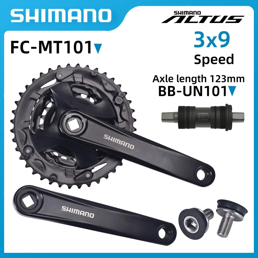 Shimano alivio FC-MT101 manivela 3x9 velocidade FC-MT101 manivela roda dentada 170mm mtb ...