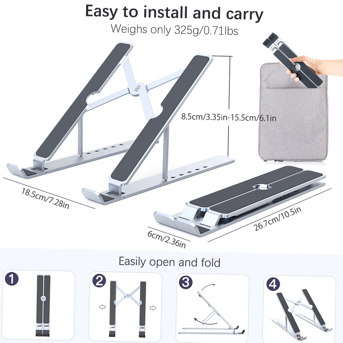 SUPPORT TABLETTE,France-adjustable--support réglable en aluminium pour ...