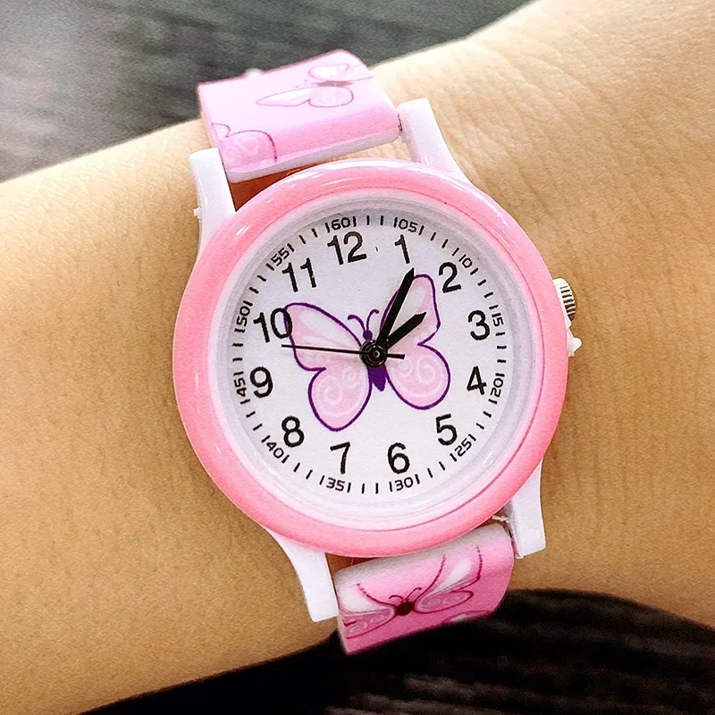 Relojes-de-silicona-con-estampado-de-mariposa-para-ni-as-relojes-de ...