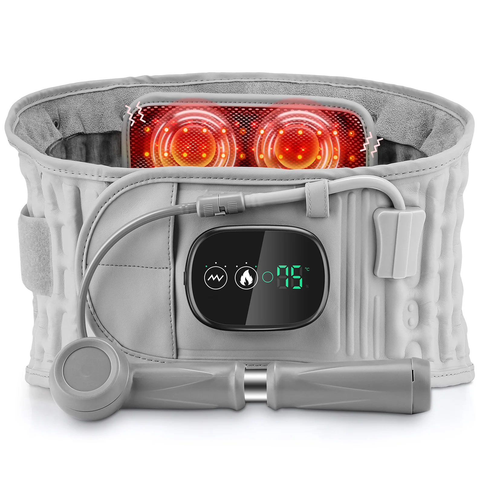 Inflatable-Waist-Belt-Lumbar-Decompression-Protector-Back-Brace-Heated ...