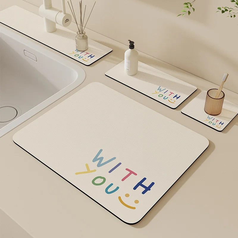 Diatom-Mud-Narrow-Border-Splash-Mat-Sink-Absorbent-Mat-Toilet ...