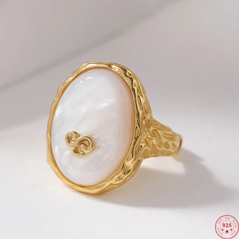 S925-Sterling-Silver-Charms-Rings-for-Women-New-Fashion-Irregular ...