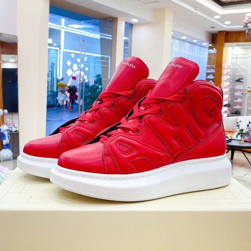 Baskets-en-cuir-plateforme-pour-hommes-et-femmes-bottes-de-rin-age ...