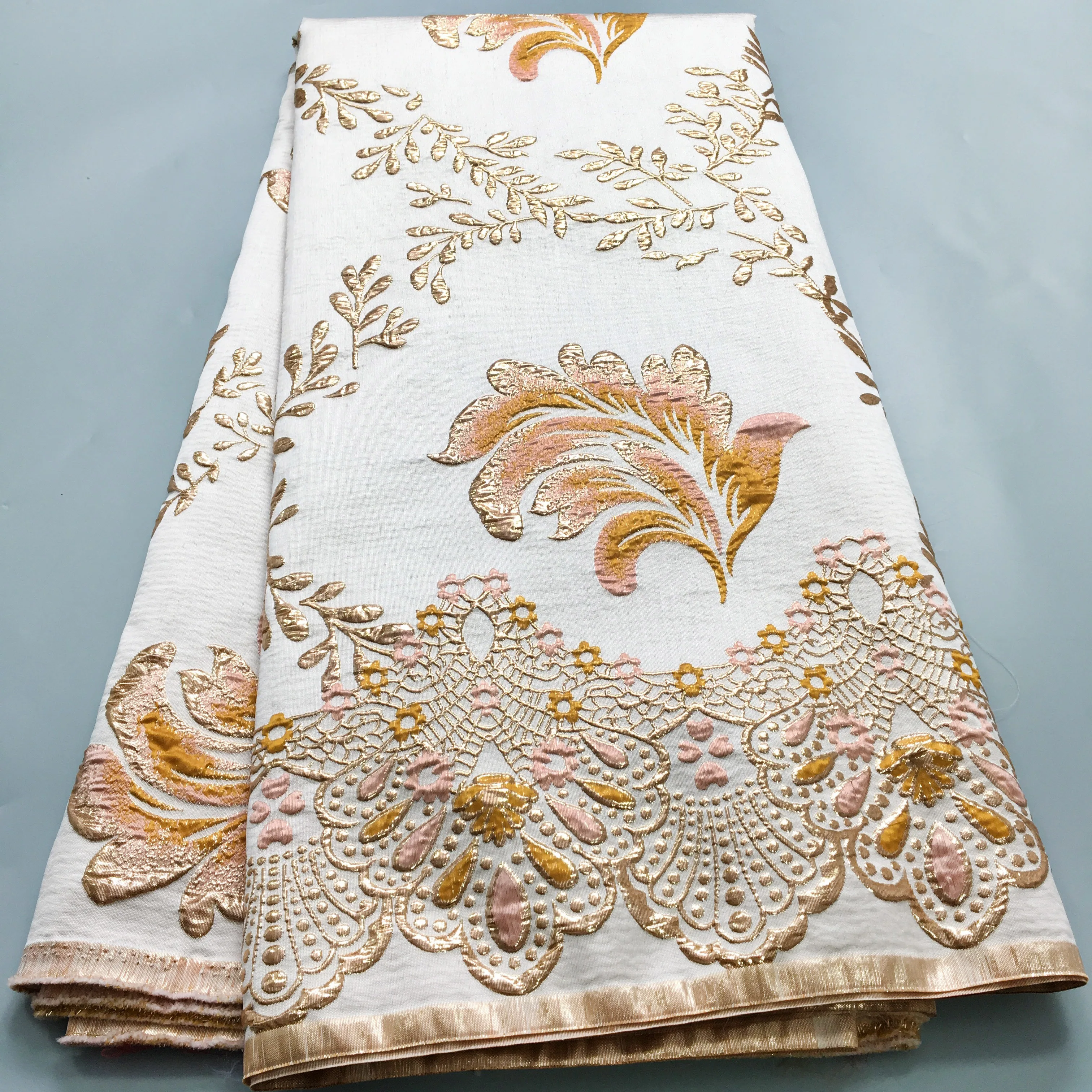 French-Brocade-Jacquard-Lace-Fabric-High-Quality-African-Damask-Gilding ...