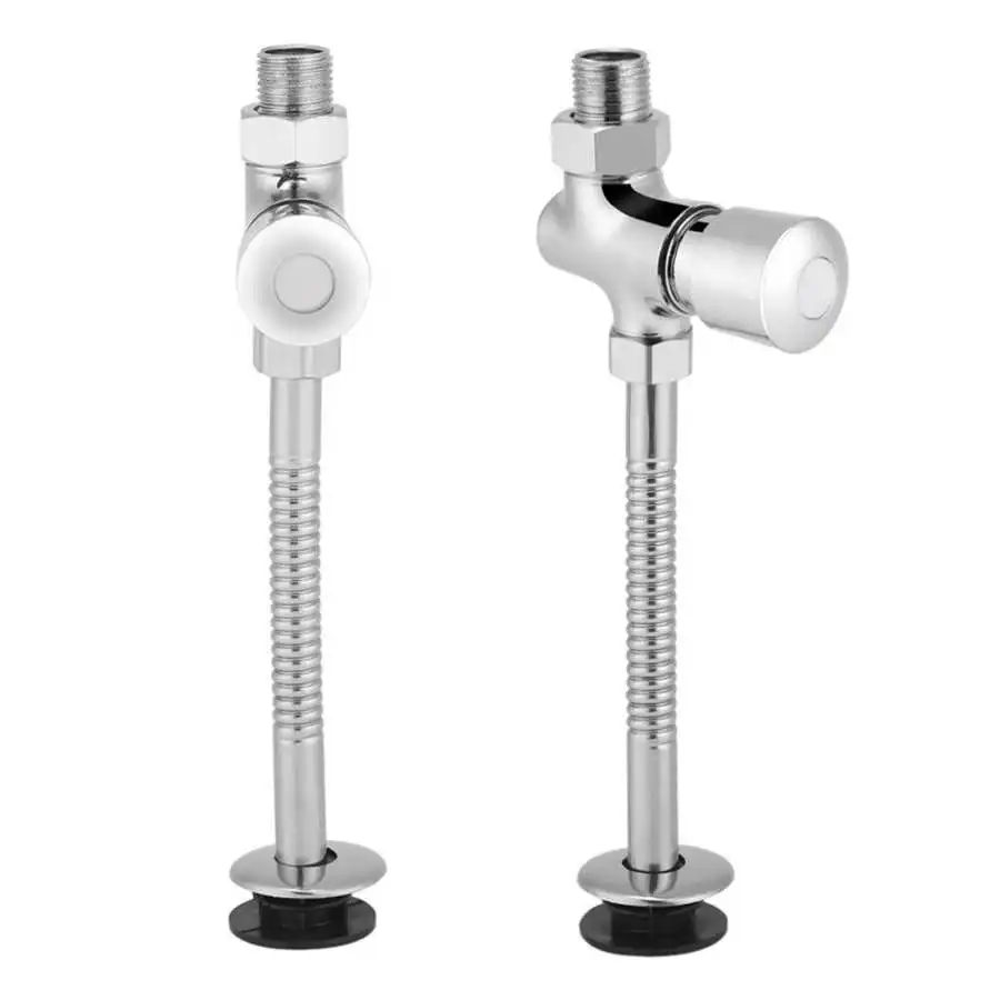 Zinc Alloy Toilet Push Button Urinal Flush Valve With Polished Manual ...