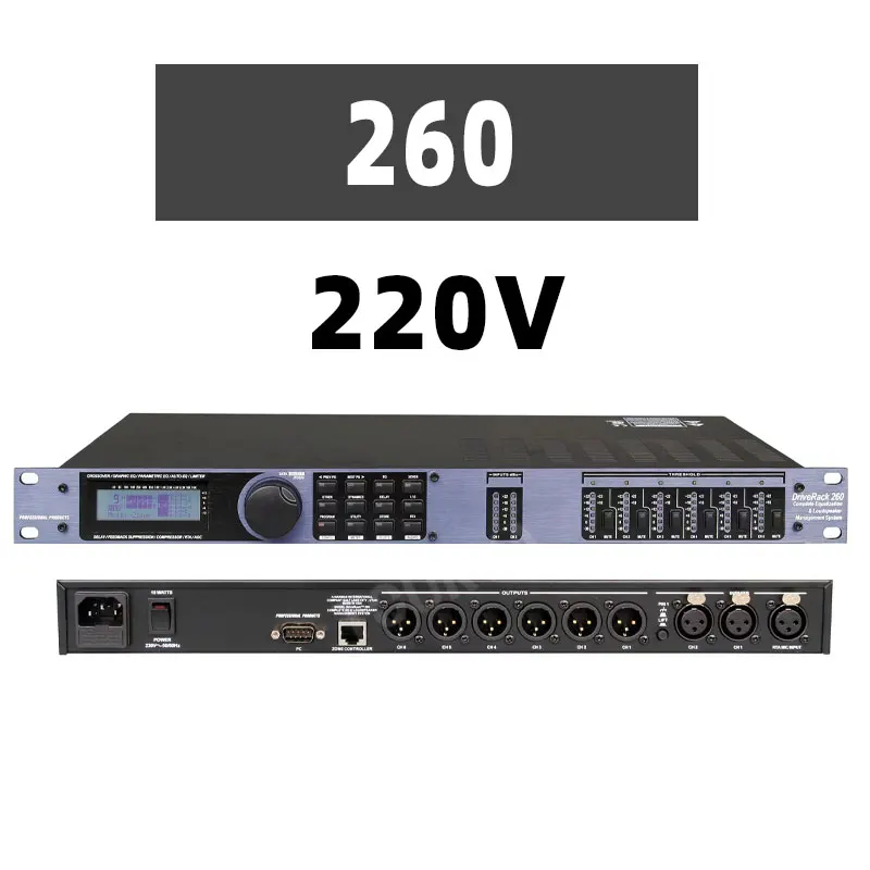 PA/PA2/260 professional digital audio processor 3 into 6 out of speaker audio matrix signal ...