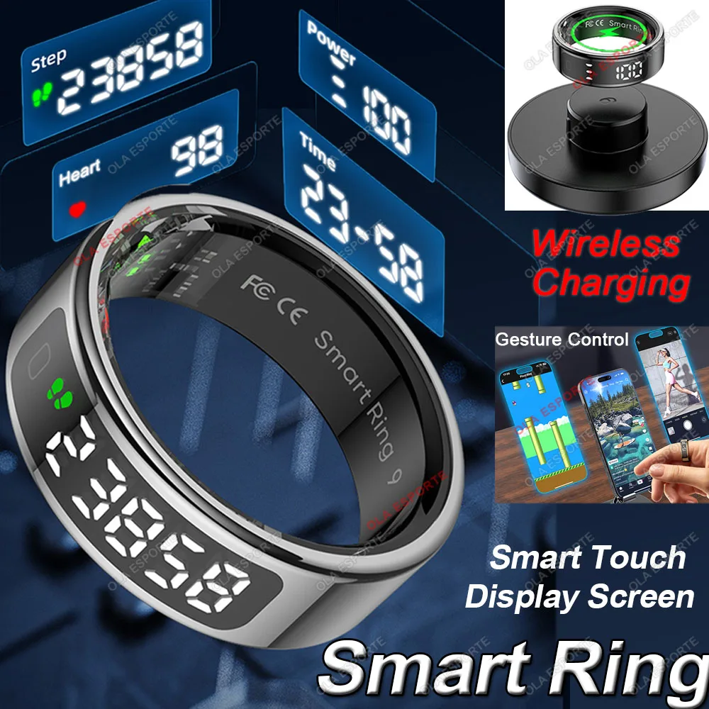 2025 New Men Smart Ring with Wireless Charger Gesture Brush Tiktok ...