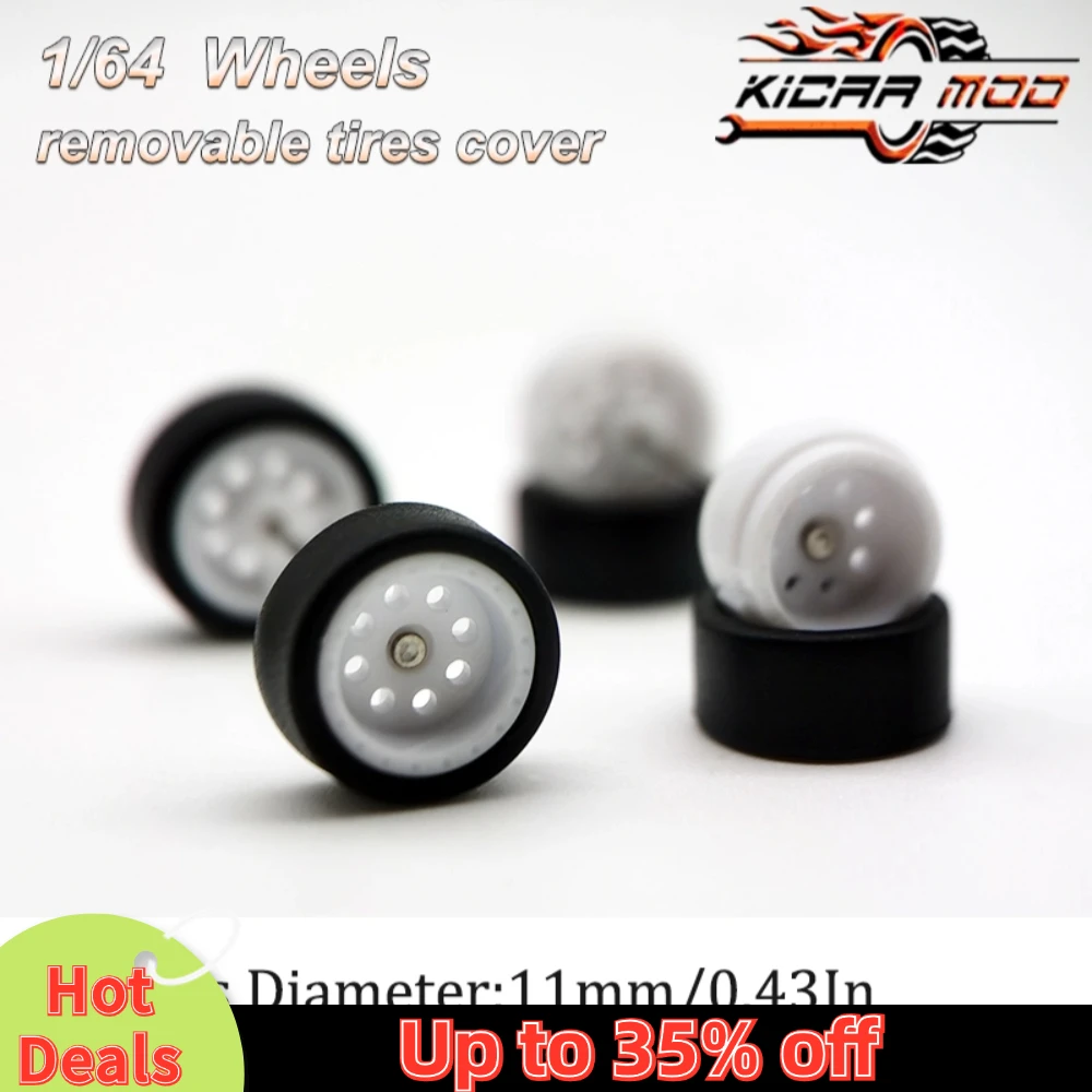 Ruedas Premium RLC 1/64 con neumáticos lisos de goma para Hot Wheels ...