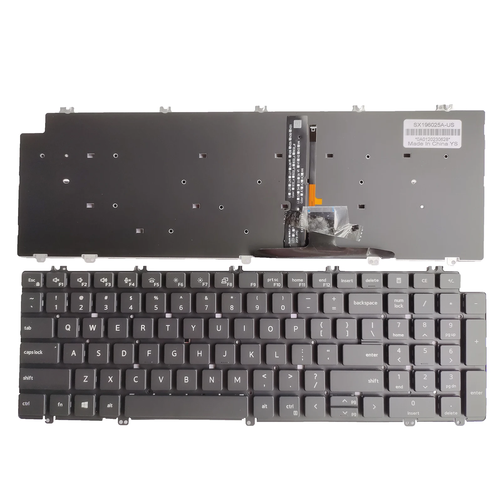 US Keyboard Backlit for Dell Latitude 5520 5521 5530 5531 Precision ...
