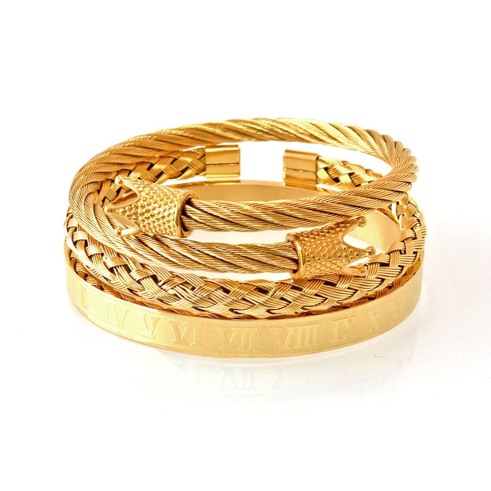 Top-Quality-Luxury-Royal-Crown-Bracelets-Bangles-Fashion-Stainless ...