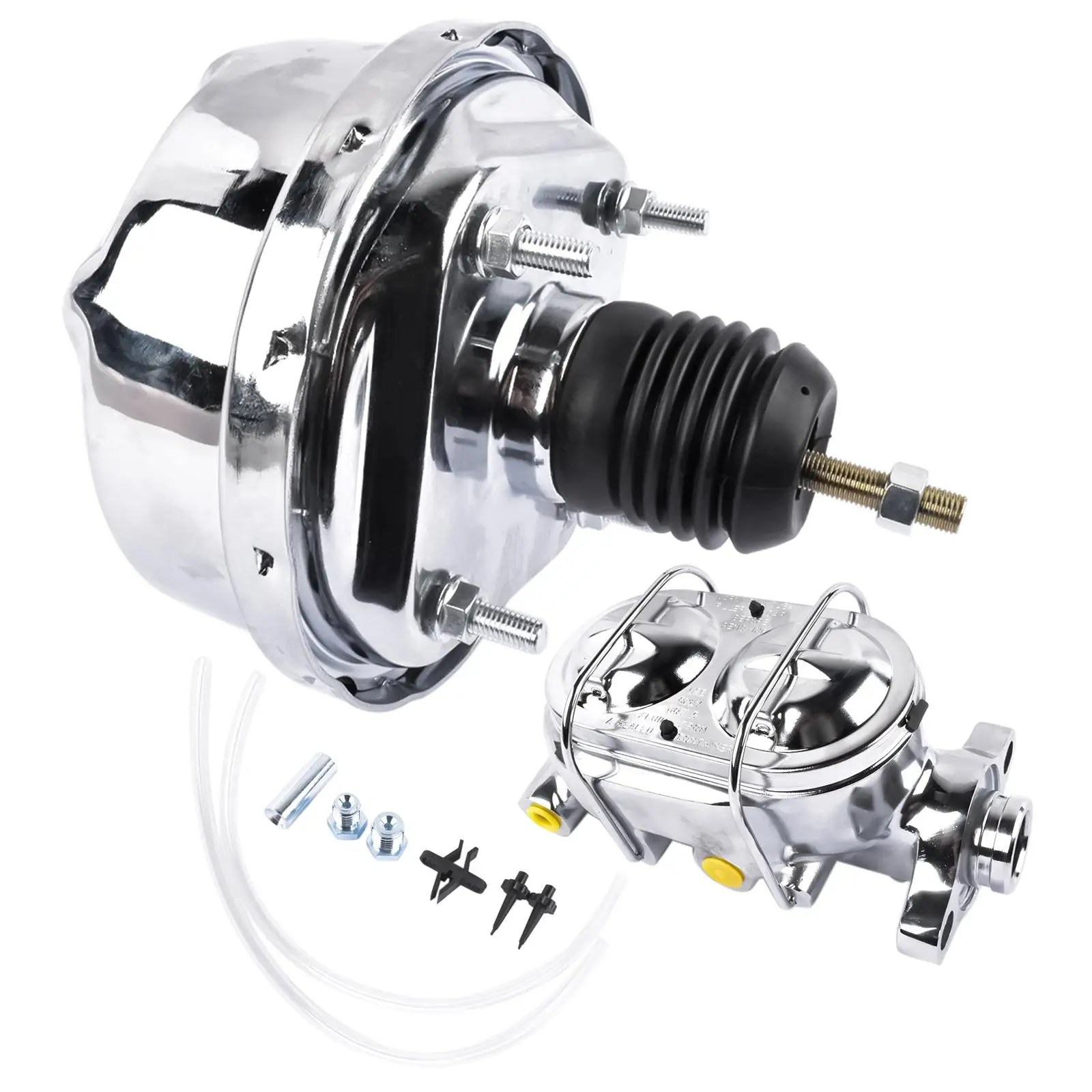 AP02-For-7-Chrome-Street-Rod-Rat-Rod-Power-Brake-Booster-w-Bail-Top ...