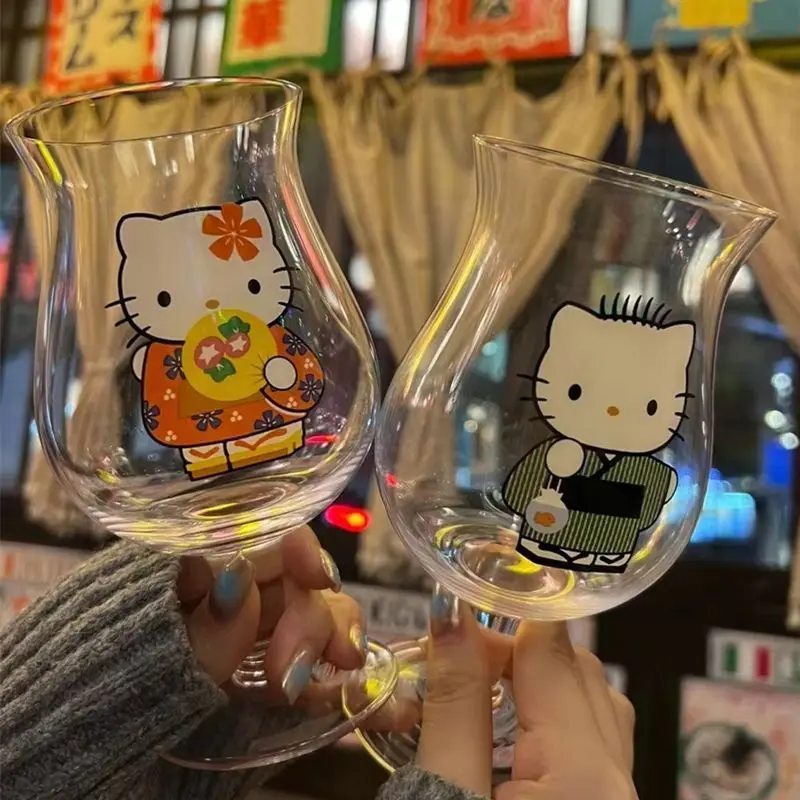 Hello-Kitty-Daniel-Couple-Glass-Cup-Anime-Caroon-Hellokitty-Cold-Drink ...