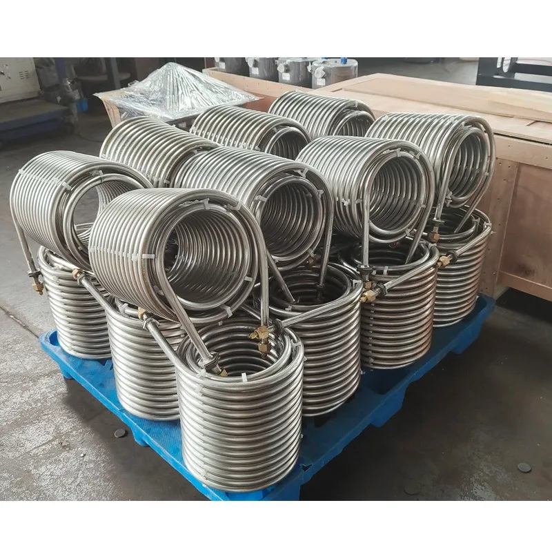 1HP 304 stainless steel coil evaporator. Coil elbow heat exchange ...