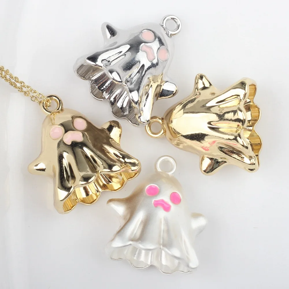 10pcs-Halloween-Ghost-Pendant-Alloy-Metal-Charms-Jewelry-Making ...