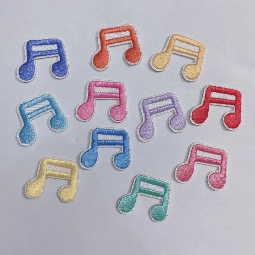 10-Pcs-Musical-Notes-Iron-Stick-Embroider-Patch-Embroidered-Clothing ...