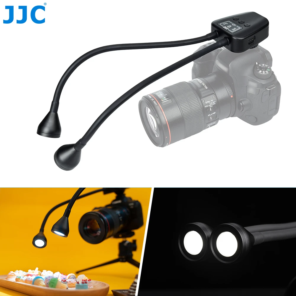 JJC Long Macro LED Light 10 Level Adjustable Camera Macro Arm Light ...