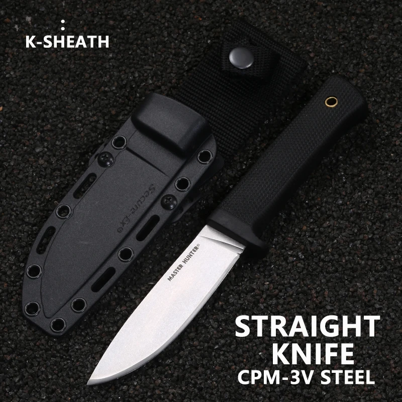 Cold Steel Master Hunter fixed stone wash blade, handle, k sheath
