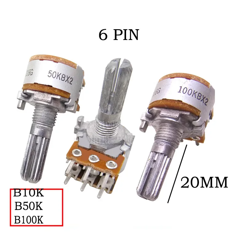 1pc ALPS RK163 B10K B50K B100K Audio Amplifier Amp Volume Dual-unit ...