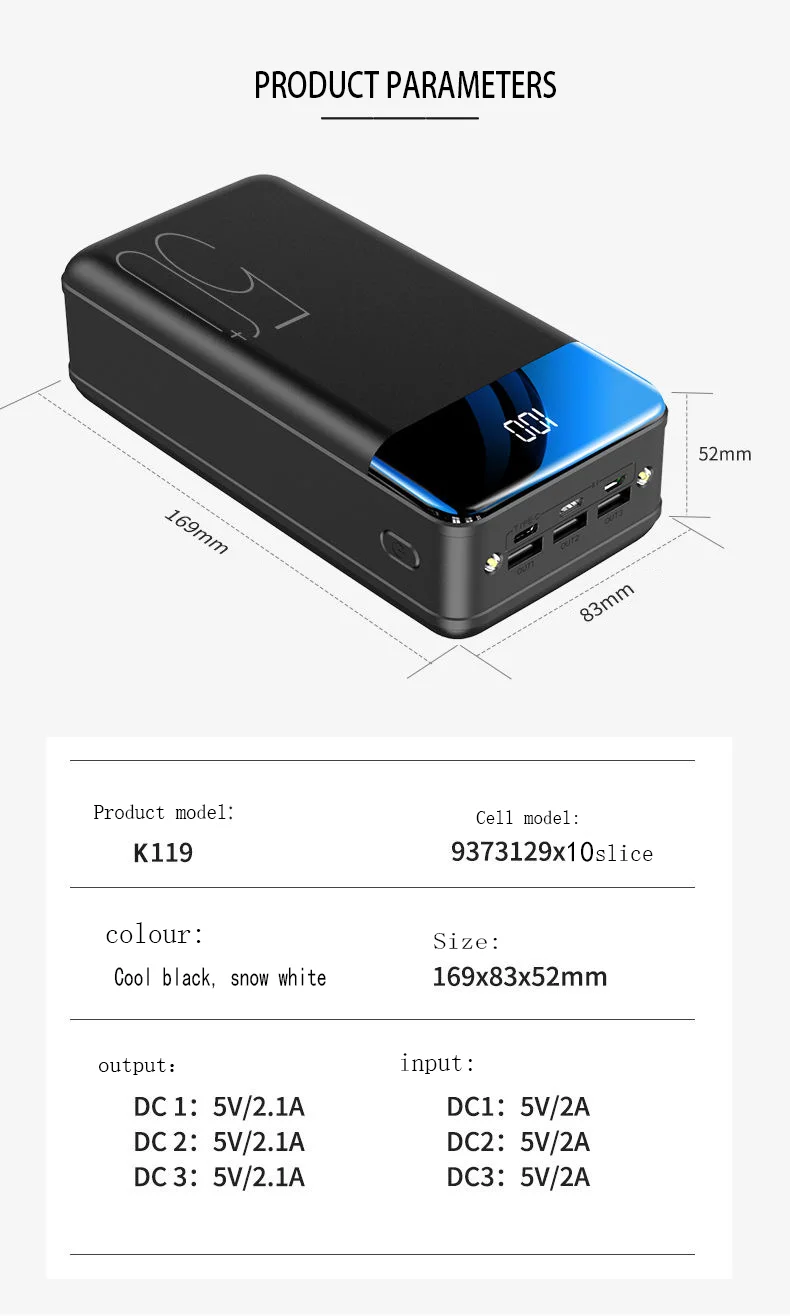 100% New Genuine Fast Charging 100000mah /98000mah Power Bank Large ...