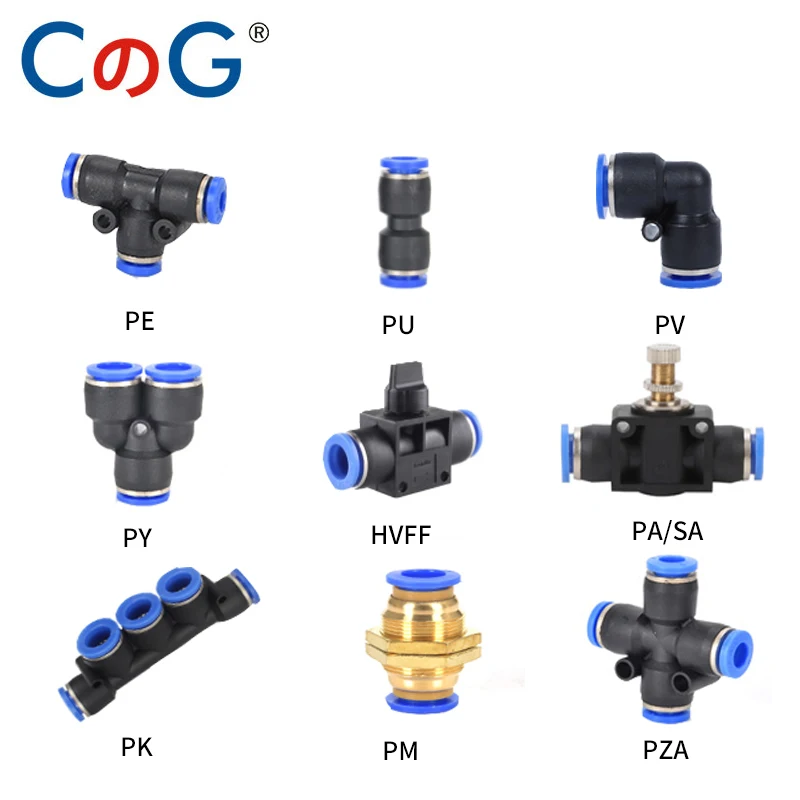 1Pcs Pu/Py/Pv/Pza/Pe Pneumatische Montage Buis Air Quick Fittings 4Mm ...