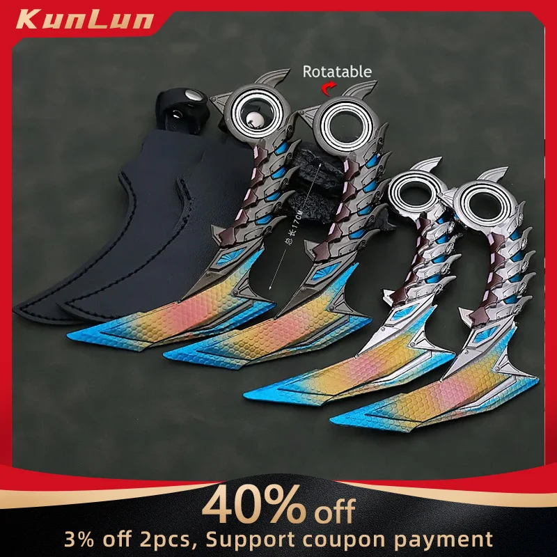 17cm-Rotatable-Double-Spined-Dragon-Toe-Karambit-Metal-Model-Game-CF ...