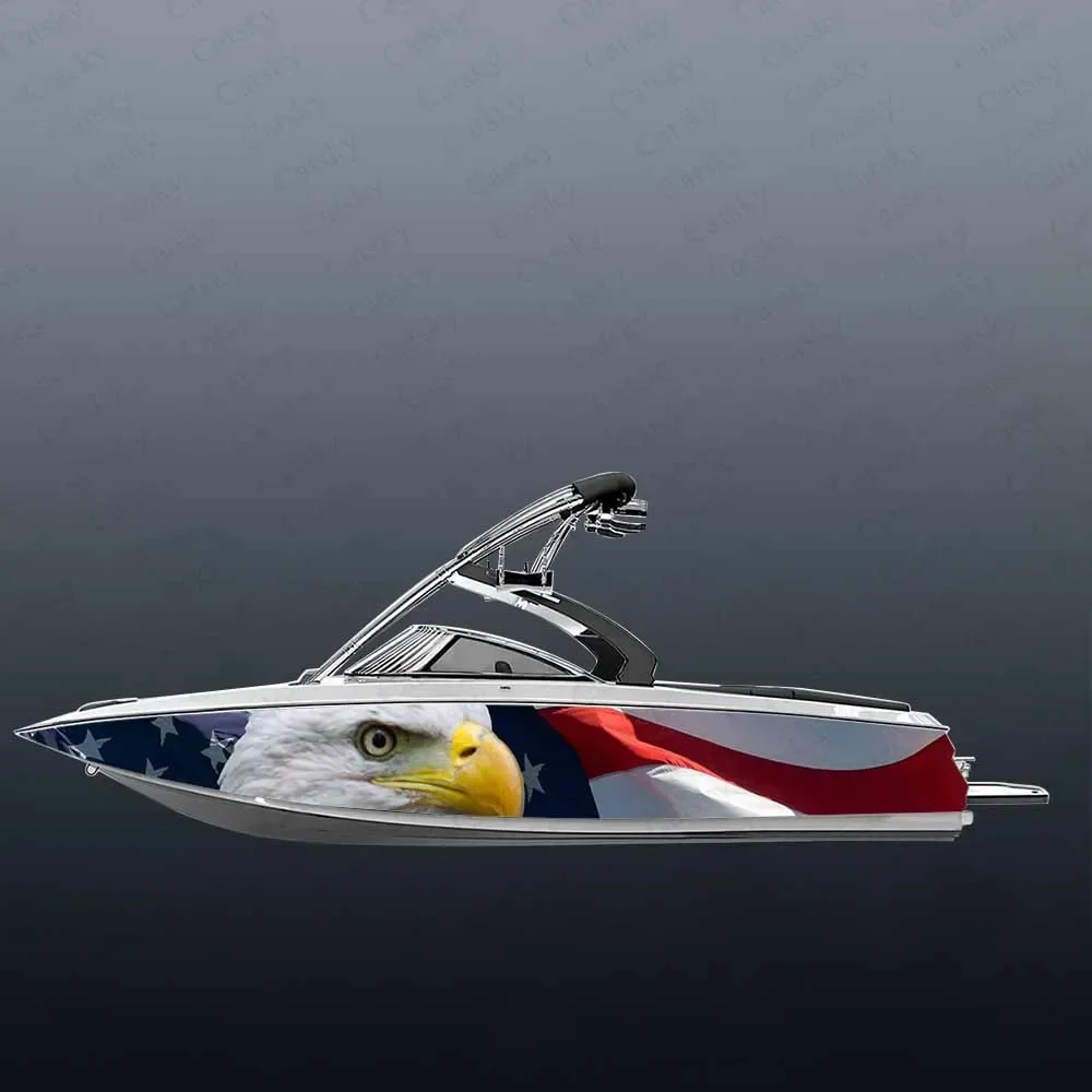 Custom-American-Flag-Eagle-Boat-Sticker-Fish-Boat-Sticker-Vinyl ...