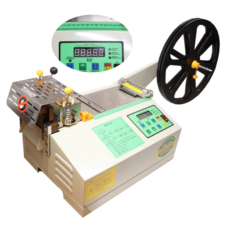 Automatic Computer Cloth Belt Tape Cutting Machine Cold Knife Magic ...