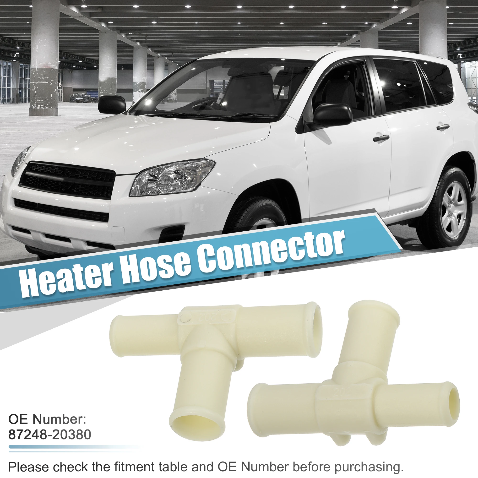 UXCELL 2pcs Heater Hoses T Connector Coolant for Toyota RAV4 2006-2008 ...