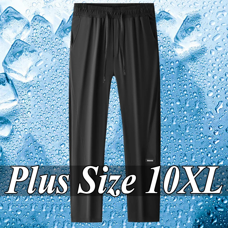 Men Summer Sweatpants Plus Size 8XL 9XL 10XL High Elastic Gym Joggers ...