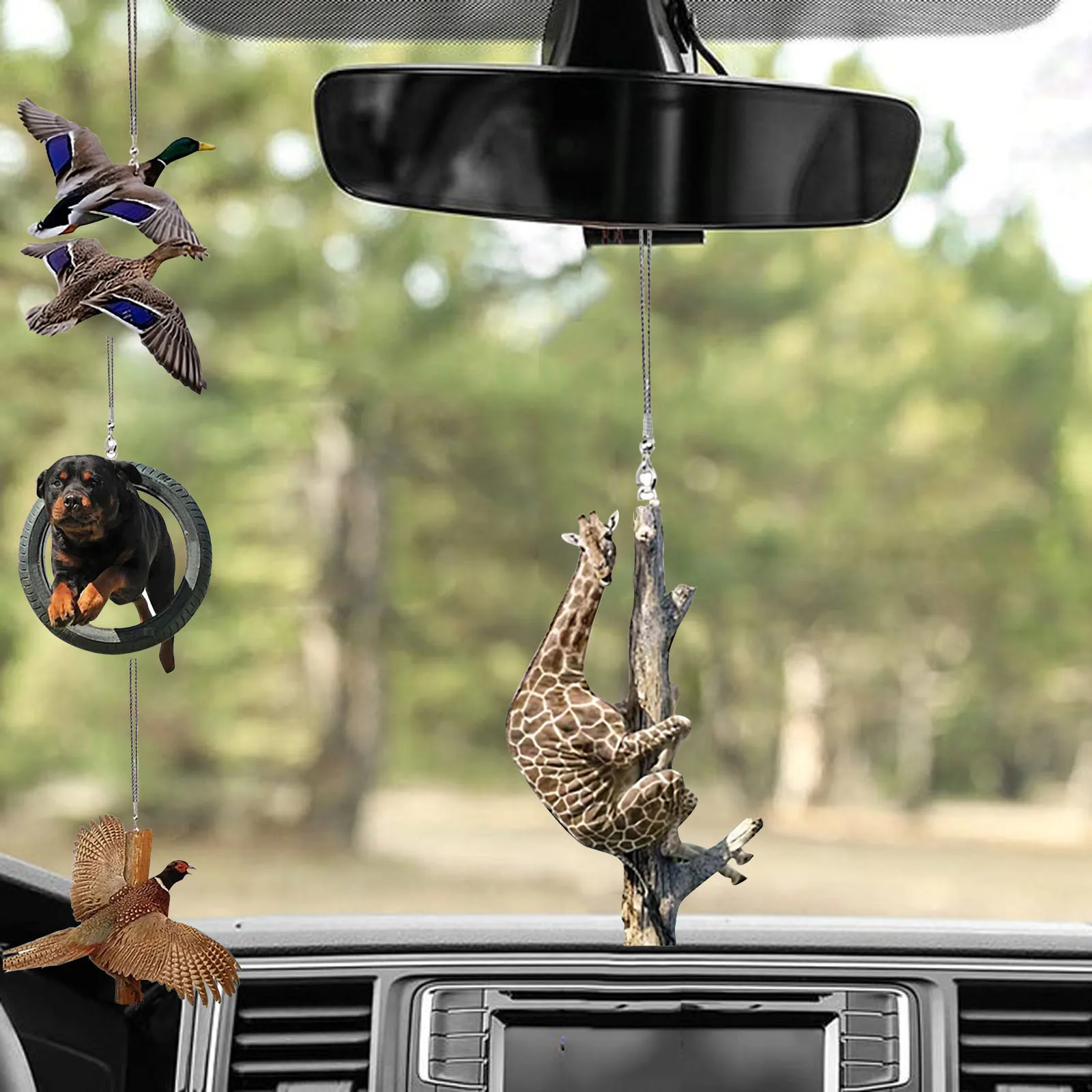Funny-Animal-Car-Ornament-Car-Rear-View-Mirror-Ornaments-3-3-Inches ...