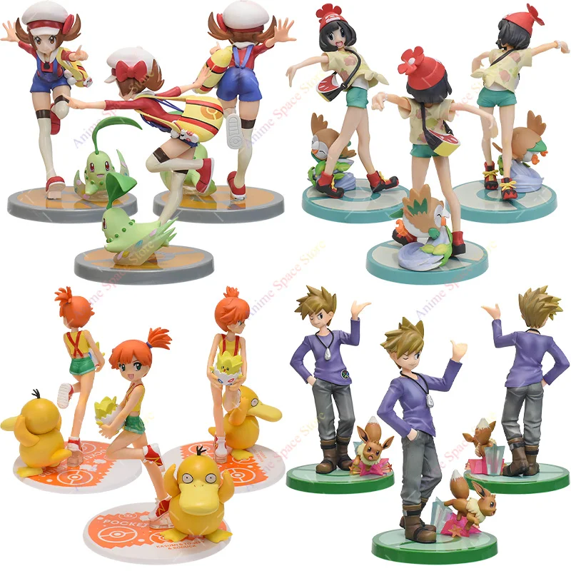 Pokemon-Figure-Misty-Psyduck-Togepi-Selene-And-Rowlet-Lyra-And ...
