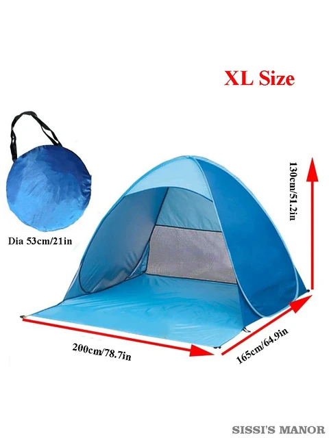 2-3Persons Pop Up Beach Tent Automatic Quickly Open Outdoor Camping ...