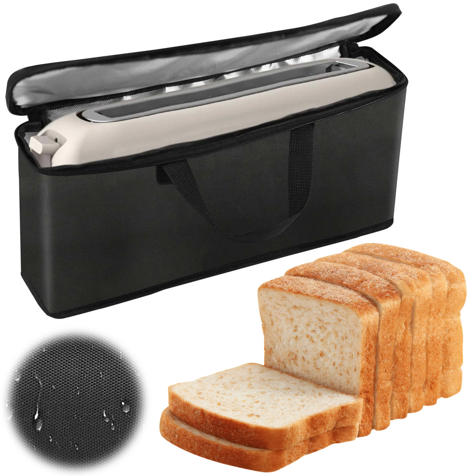 For Bella 2 Slice Slim Portable Carrying Bag with Aluminum Foil Lining ...