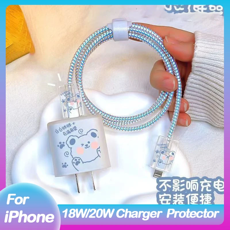 Cute-Cable-Winder-Protectiver-Case-For-iphone-Apple-US-20W-Charger ...