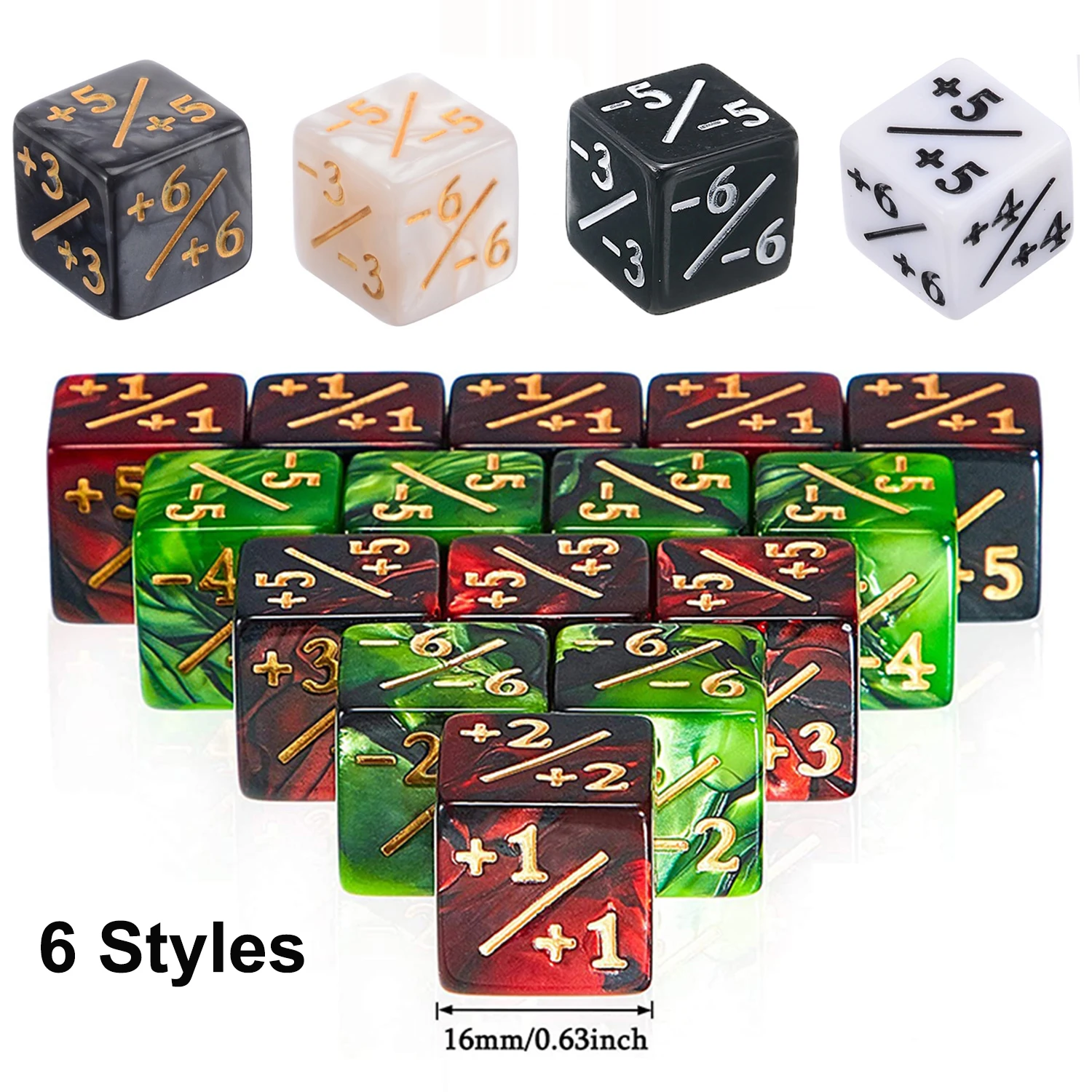 10Pcs-16mm-6-Side-Dice-Counters-1-1-Dice-Kids-Toy-Counting-Dice-For ...
