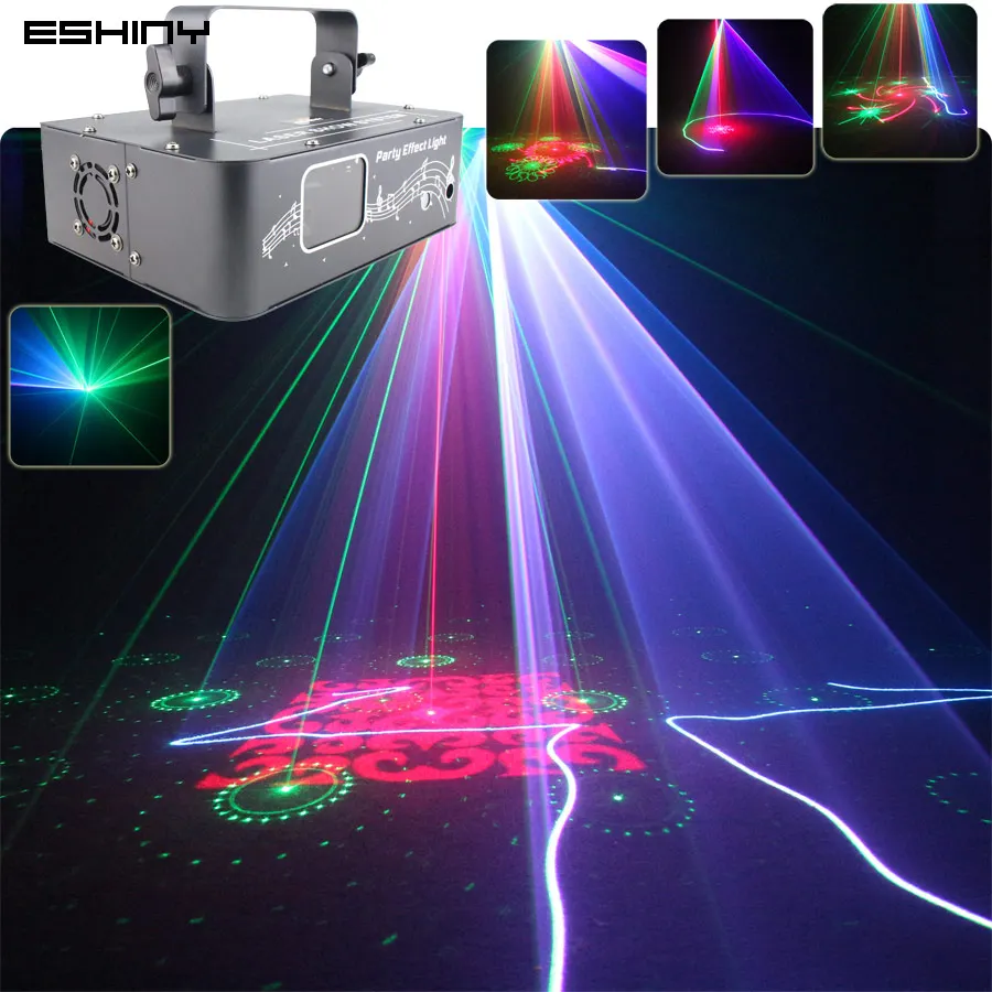 ESHINY 800mW RGB Laser Beam RG Patterns 2in1 Stage Disco Light DJ ...