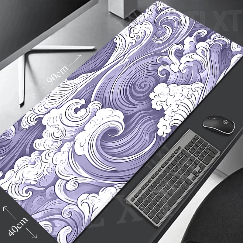 Large-Mousepad-Gamer-Mousepads-Keyboard-Mat-Purple-Clouds-Deskpads ...