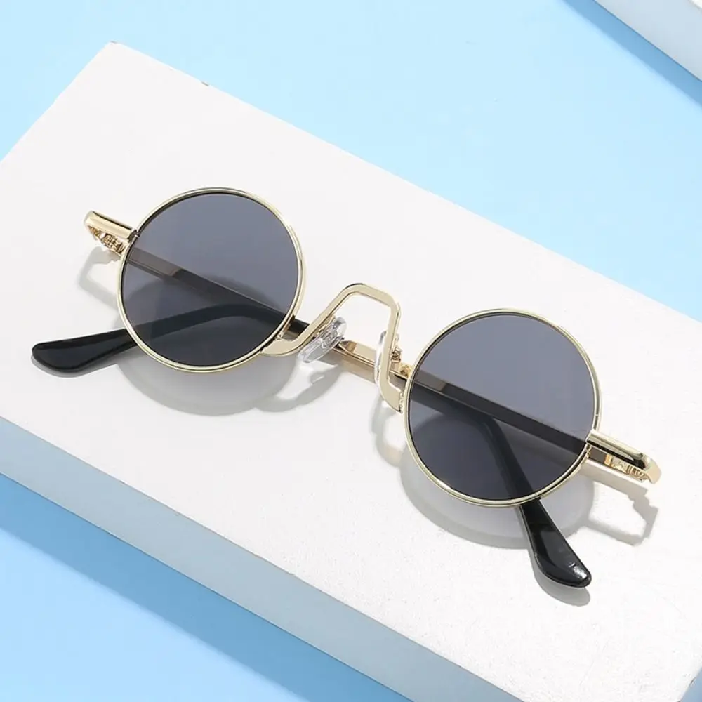 Punk-Retro-Circle-Sunglasses-for-Women-Men-Colorful-Round-Shape-Metal ...