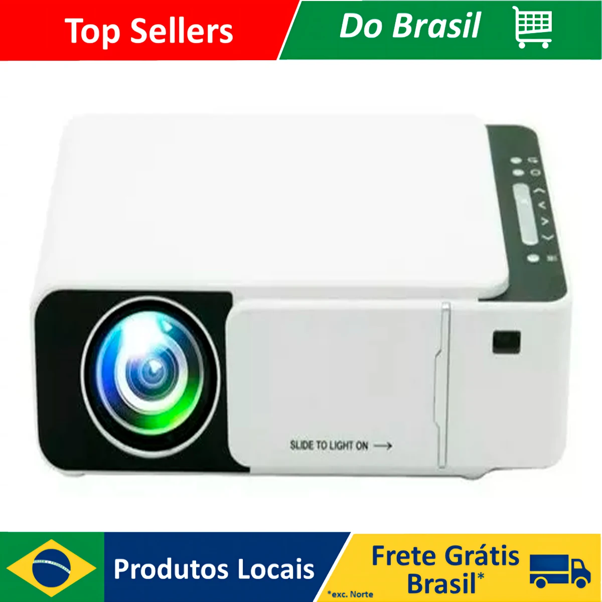 Projetor Led Portátil Espelhamento Wifi 2500 Lúmens T5