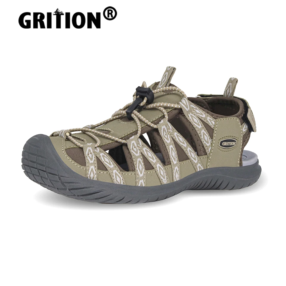 GRITION Women Sandals Non Slip Breathable Summer Outdoor Trekking Shoes ...