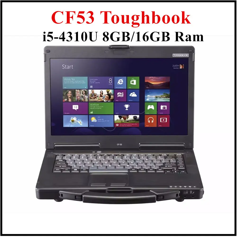 Panasonic toughbook cf53 cf-53, i5-4310u core, 8gb ram, ssd, totalmente ...