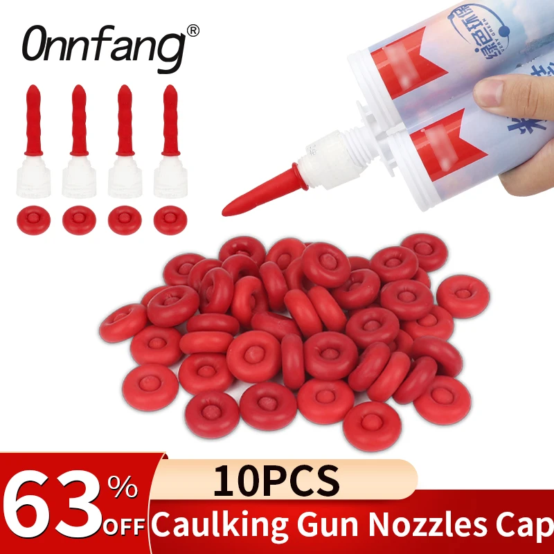 10pcs-Caulking-Gun-Nozzles-Cap-Red-Caulk-Saving-Cap-Caulk-Sealer-Saver ...