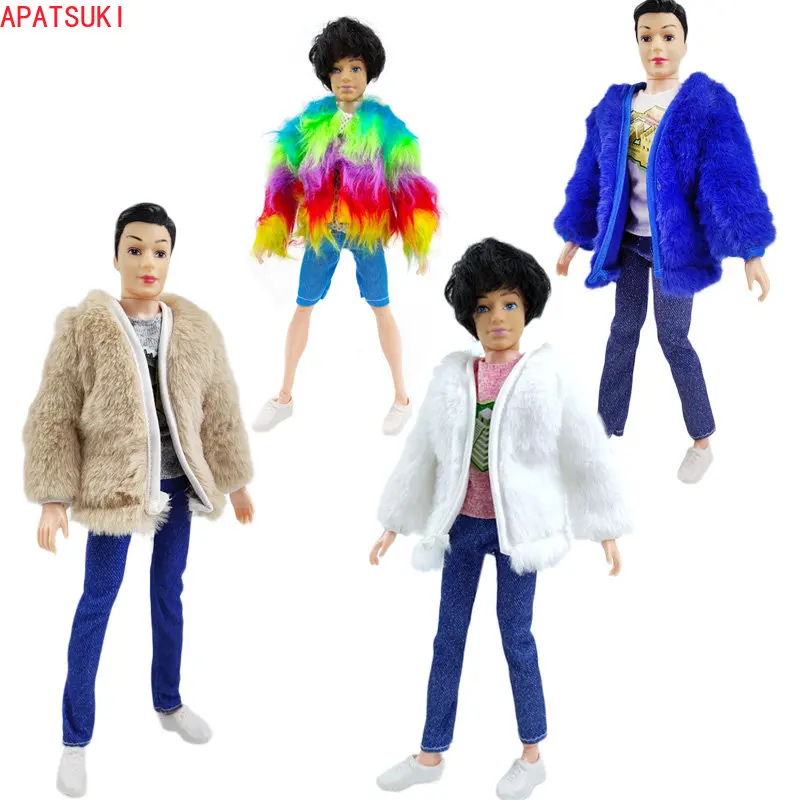Fashion-Fur-Coat-Clothes-For-Ken-Boy-Doll-High-Quality-Jacket-T-shirt ...