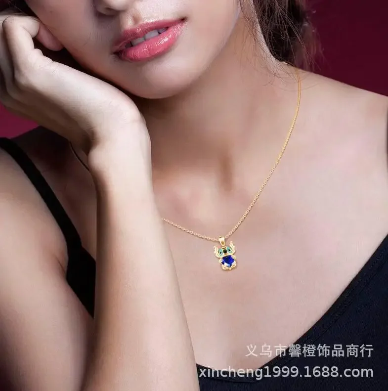 Disney-Lilo-Stitch-Ruby-Necklace-Metal-Figure-Stitch-Pendant-Jewelry ...