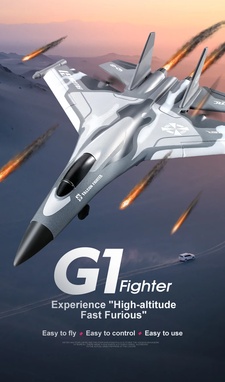 G1 RC Airplane - 2.4GHz Foam Fixed Wing with Lights Radio Remote Contr ...