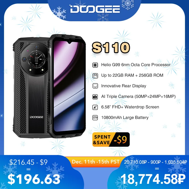 World-Premiere-DOOGEE-S110-Rugged-Phone-6-58-FHD-Waterdrop-Screen-Helio ...